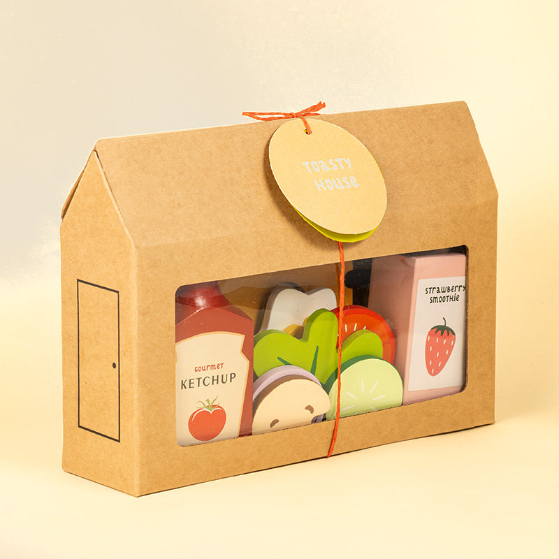 Best Shop 'N' Roll Grocery – Wooden Food Set for Kids – PlayBox